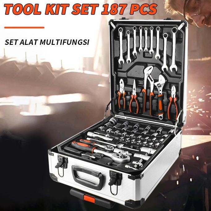 Jual N Isku Tool Kit Set 187 Pcs Perkakas Bengkel/Tool Box Setperkakas ...