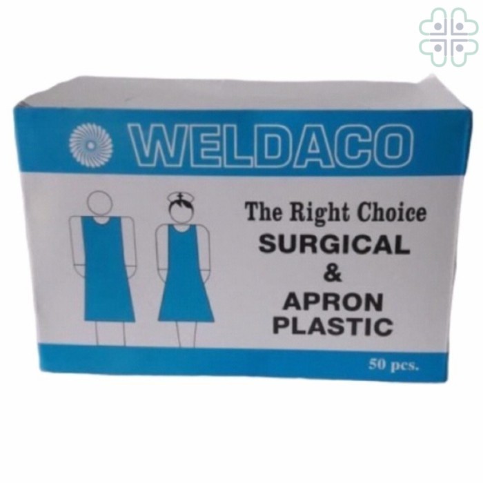 Jual Apron Medis Plastik Weldaco/ Apron Disposible isi 50' | Shopee ...