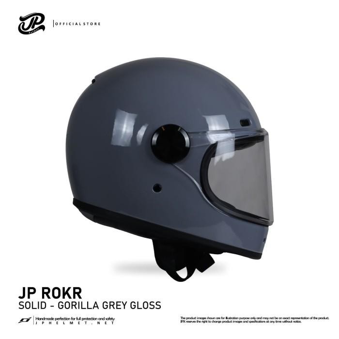 Jual HELM FULLFACE RETRO JP ROKR - SOLID | Shopee Indonesia