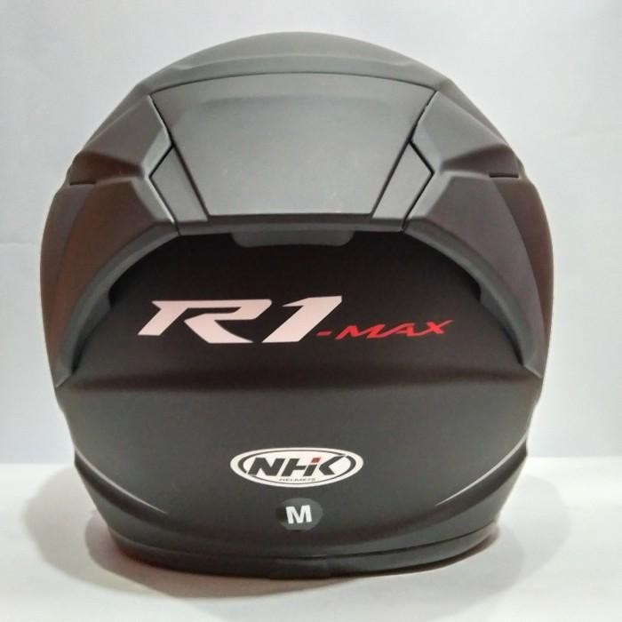 Jual HELM NHK R1 MAX SOLID BLACK DOFF HELM HALF FACE | Shopee Indonesia