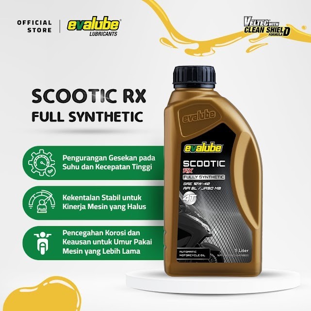 Jual OLI MOTOR MATIC EVALUBE SCOOTIC RX FULL SYNTHETIC 10W-40 (1L ...