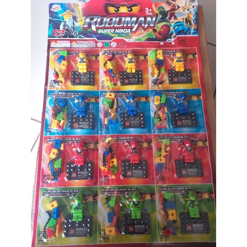 Jual brick minifigure ninja super / action figure / bricks / mainan ...