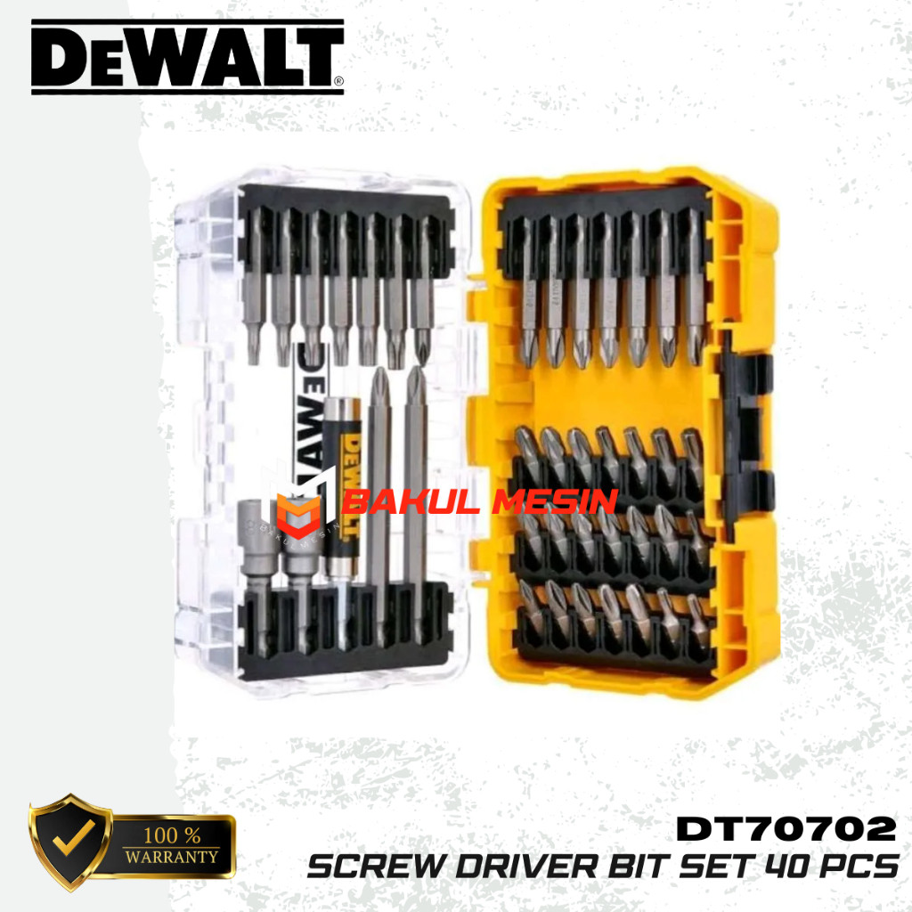 Jual DEWALT DT70702 Mata obeng set screw driver bit set 40 pcs | Shopee ...