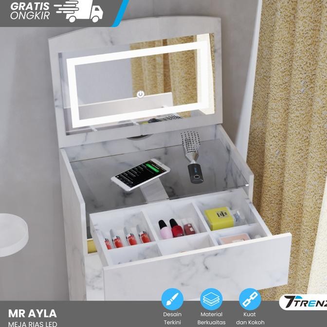Jual Meja Rias LED Minimalis Meja Kosmetik LED | Shopee Indonesia