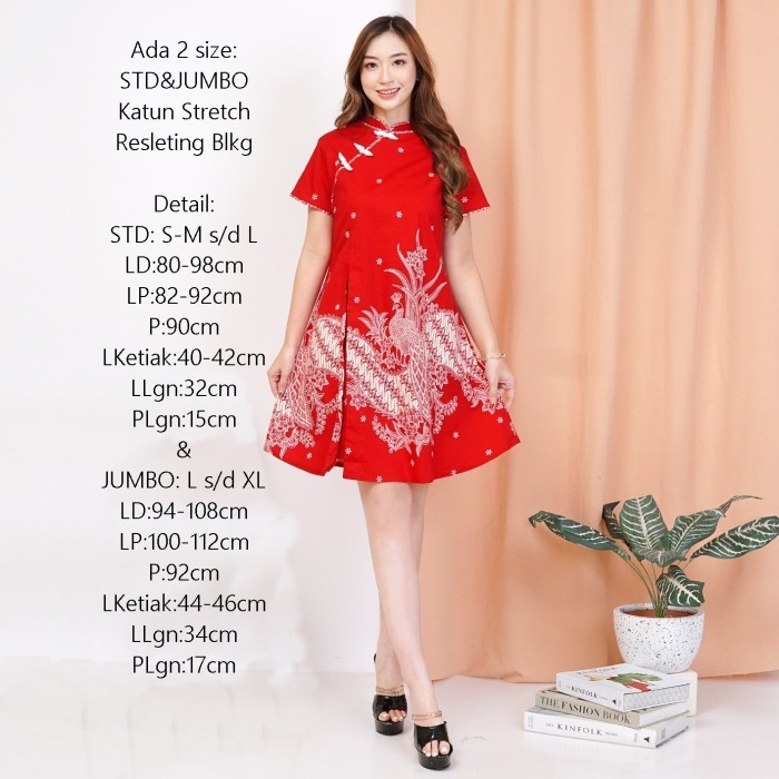 Jual Jumbo Batik Dress Qibao jibao cheongsam shanghai chino big size ...