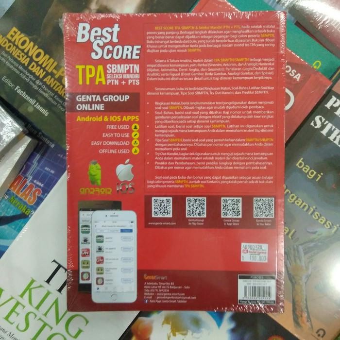 Jual Original Best Score Tpa Sbmptn Seleksi Mandiri Ptn+Pts - Tim ...