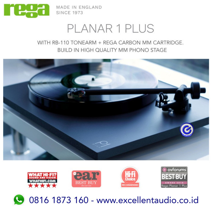 Jual Rega Planar1 Plus with phono stage Carbon MM Cartridge turntable ...