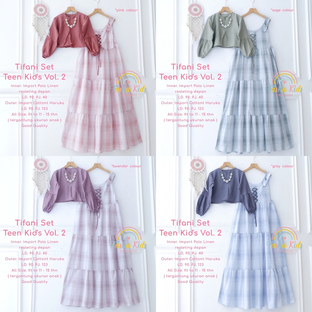 Jual TIFANI - EVELYN ATASAN + OVERALL REMAJA Original by Fasha Kids ...