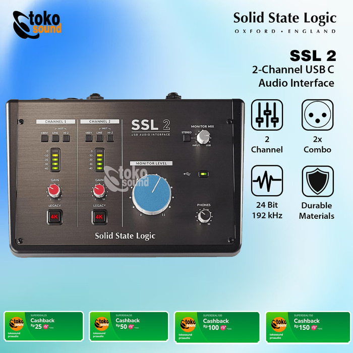 Jual Solid State Logic SSL2 SSL 2 - Professional 2x2 USB Audio ...