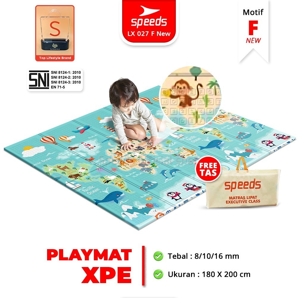 Jual SPEEDS SNI F Playmat Bayi Karpet Lipat Playmat Foldable Bayi ...