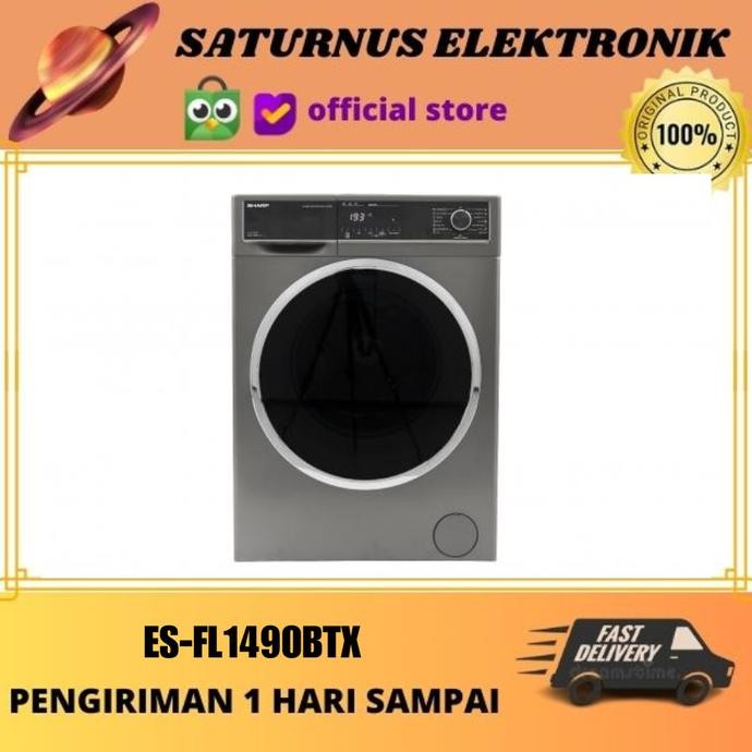 Jual Sharp Es-Fl1490Btk Mesincuci Front Loading 9Kg Boomerang Series ...