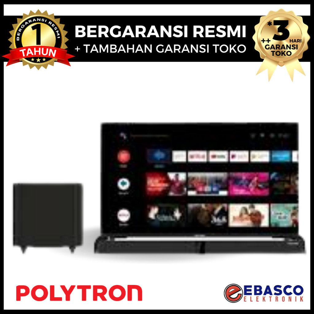 Jual POLYTRON ANDROID TV 32BAG9953 32 INCH Resolusi HD - Soundbar ...