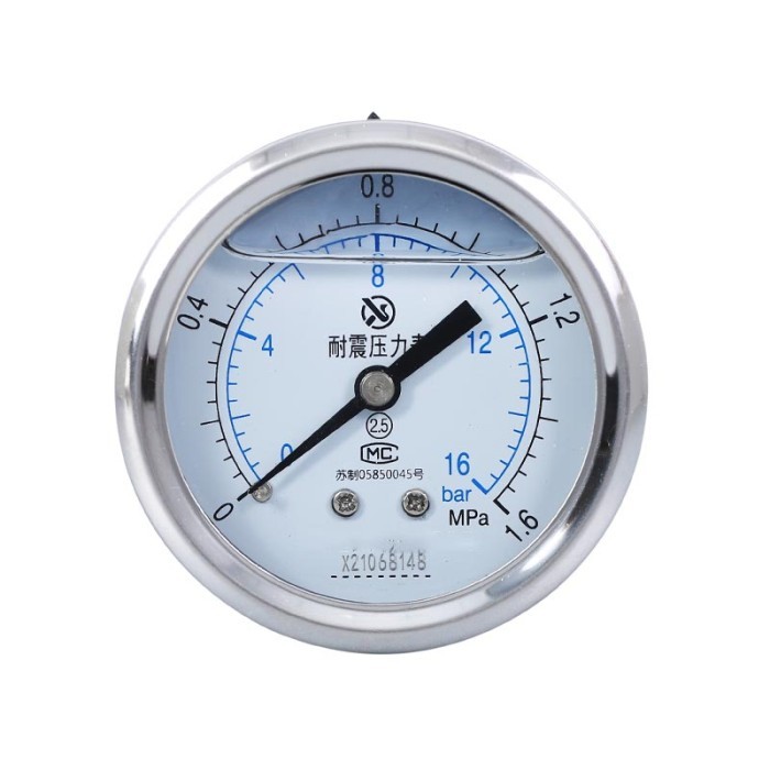 Jual YN60Z -0.1-60MPa Axial shock-resistant pressure gauge Stainless steel shell Anti-seismic ...