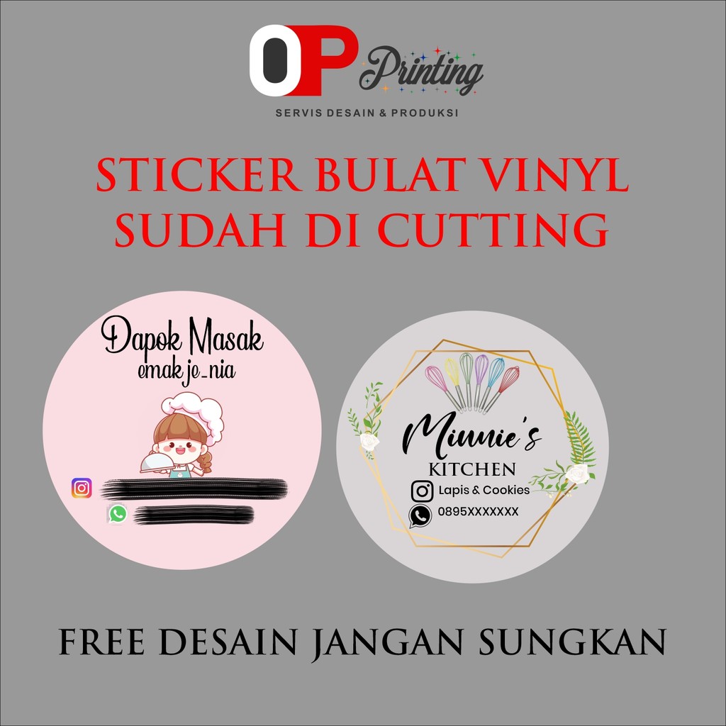Jual CETAK STIKER BAHAN VINYL STICKER LABEL MAKANAN KOTAK KEMASAN ...