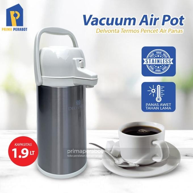 Jual Delvonta Termos Air Pot Termos Pencet Kapasitas Besar [ Grab/Gojek ] | Shopee Indonesia