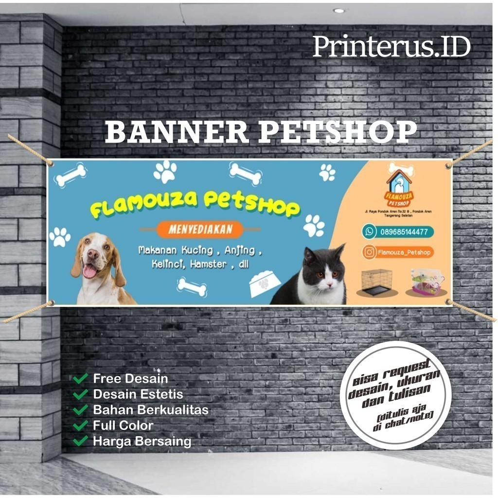 Jual AMBIL Promonya Sekarang !! BISA COD >> spanduk banner toko pet ...