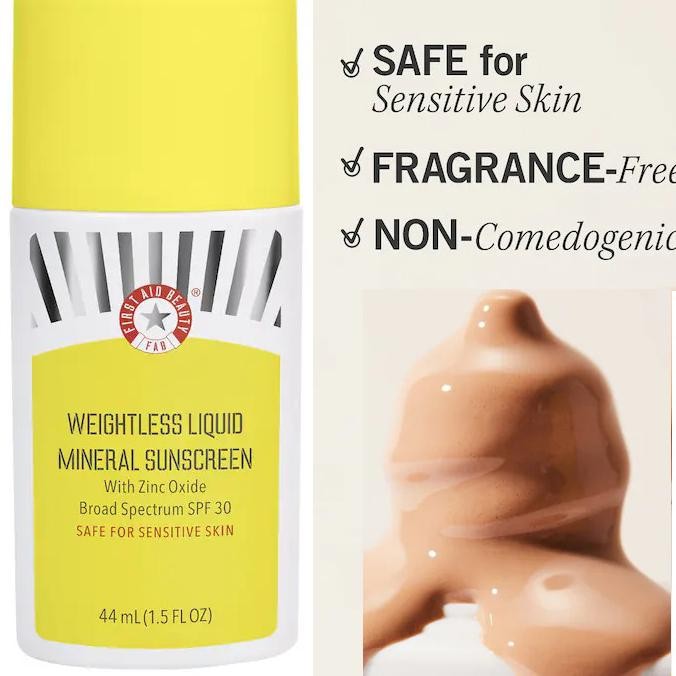Jual First Aid Beauty Weightless Liquid Mineral Sunscreen Zinc Oxide ...