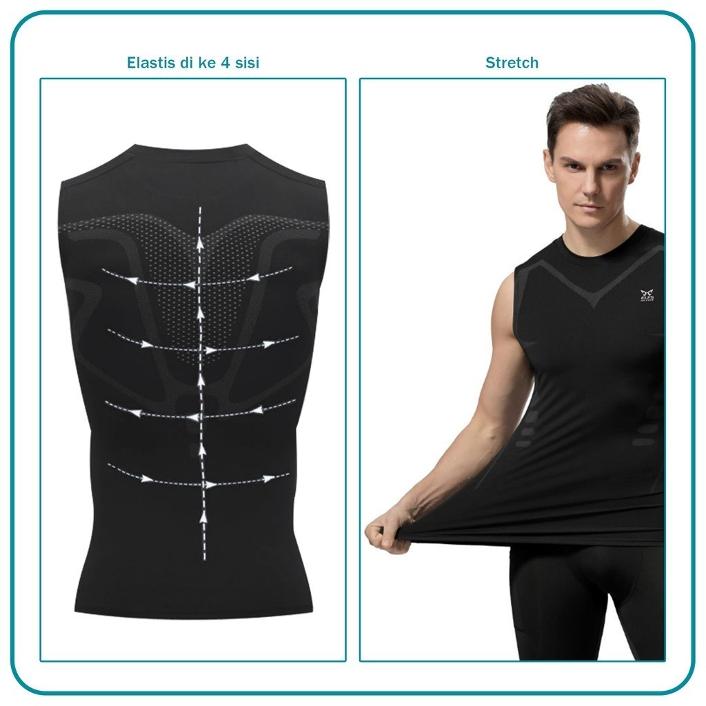 Jual Elfs Active Compression Sleeveless | Kaos Singlet Baselayer ...