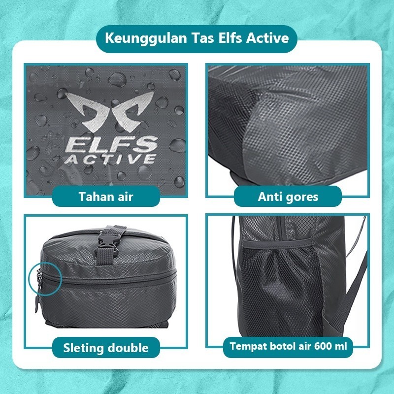 Jual ELFS ACTIVE Daypack Live Ransel Lipat 14L Foldable Water Resistant ...