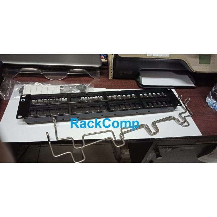 Jual AMP Frame Panel 2u 48 Port Cat 6 - Commscope Patch Panel 2u 48 ...