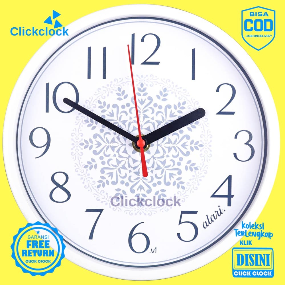 Jual Jam Dinding Quartz Minimalis Ceramic Motif Tekstur V1 AL1255-1668 ...