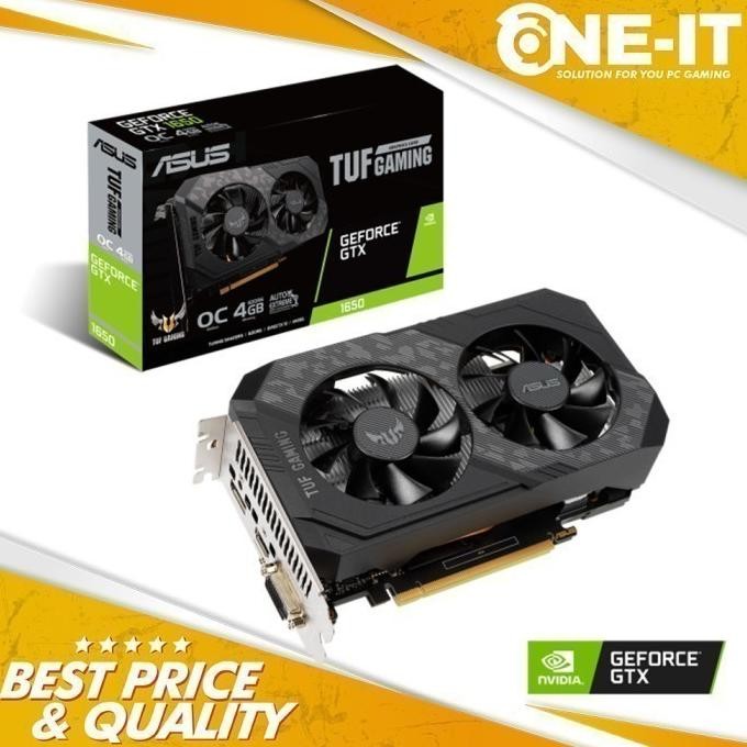Jual VGA ASUS TUF GAMING GTX 1650 OC 4GB GDDR6 P O4GD6-P V2 | Shopee Indonesia
