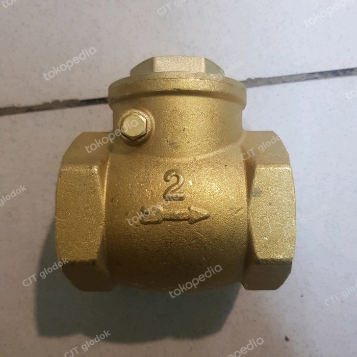 Jual klep tabok kuningan / swing check valve kuningan PN 16 uk 2 inch | Shopee Indonesia