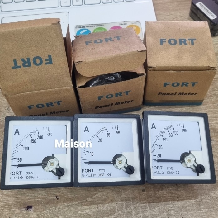 Jual ELT PANEL METER AMPERE METER FORT FT-72 30A,50A,60A,100A,150A,200A ...