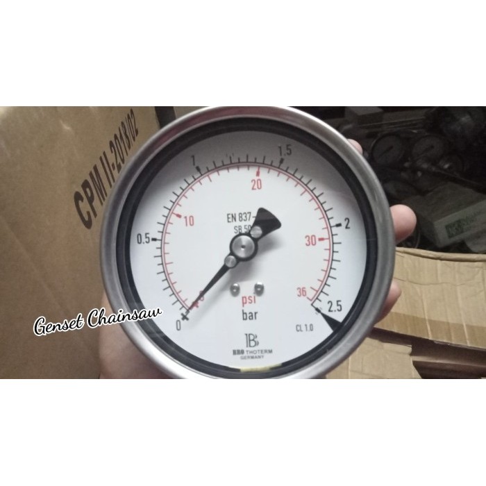 Jual #Dijamin Aman Manometer Pressure Gauge Sb 500 A 4 Inch Center Back ...