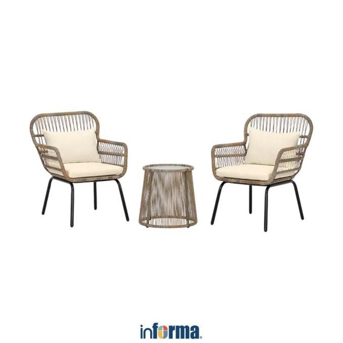 Jual Informa Moggia Set Kursi & Meja Teras - Cokelat Natural Balcony ...