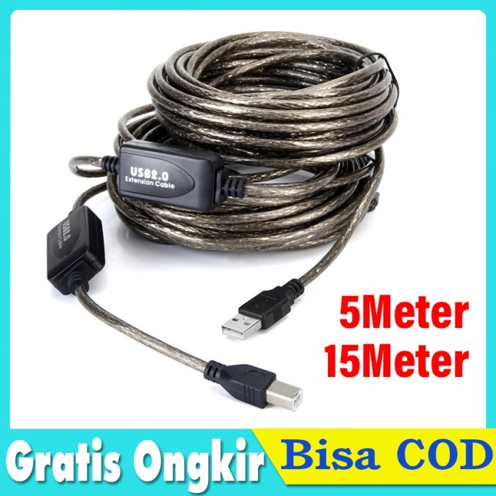 Jual Kabel USB 2.0 Extender Aktif Extension Active With Chipset 5M ...