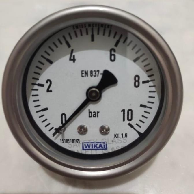 Jual WIKA PRESSURE D 2,5" 0-10 BAR, DRAT 1/4" NPT FULL SS BACK ( PAYUNG ). ORIGINAL DAN ...