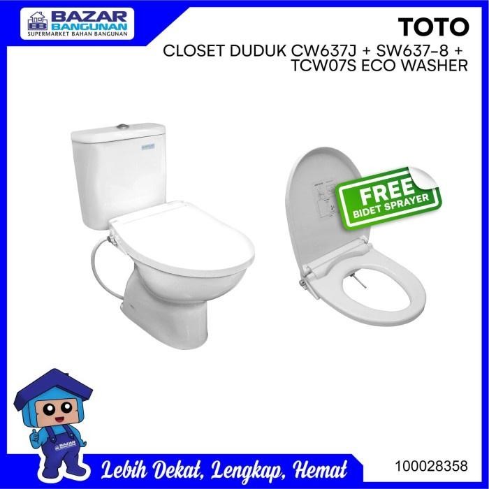 Jual Closet Kloset Toilet Duduk Eco Washer Toto Cw 637 J Cw637J Dual ...
