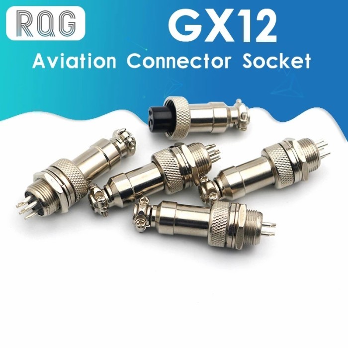 Jual PROMO! GX12 Jack Aviation Plug Socket Konektor GX-12 12mm Male ...