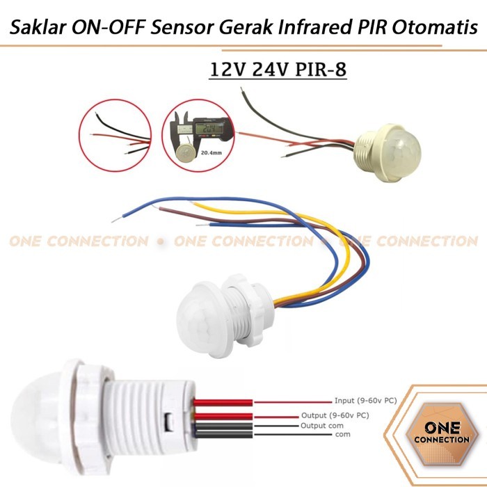 Jual Saklar Otomatis Sensor Gerak /PIR Motion Sensor Detector 5V/12V ...