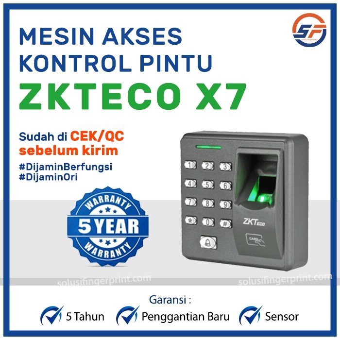 Jual ZKTECO X7 Akses Kontrol Pintu Sidik Jari & Kartu RFID Access Control | Shopee Indonesia