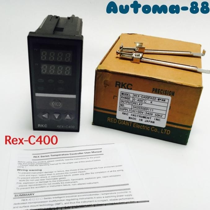 Jual REX-C400 DIGITAL PID TEMPERATURE CONTROLLER 48X96 MM 0-400C OUT R ...