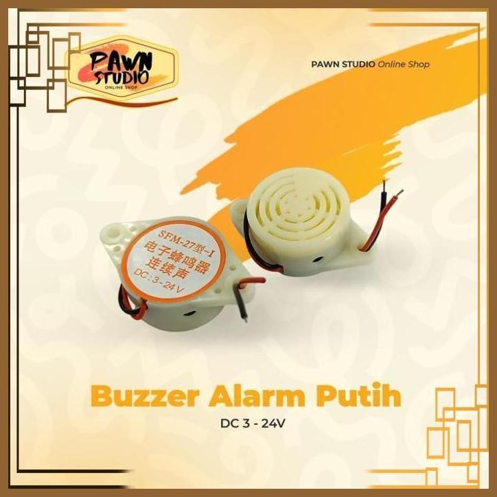 Jual [PAWN] BUZZER BUZER BUSER PUTIH HIGH QUALITY DC 3V-24V / BUZZER ...