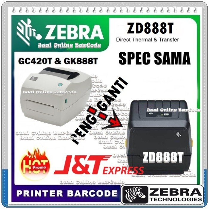 Jual ZEBRA ZD220 - ZD230 PRINTER CETAK LABEL JNT - WAHANA - POS ...