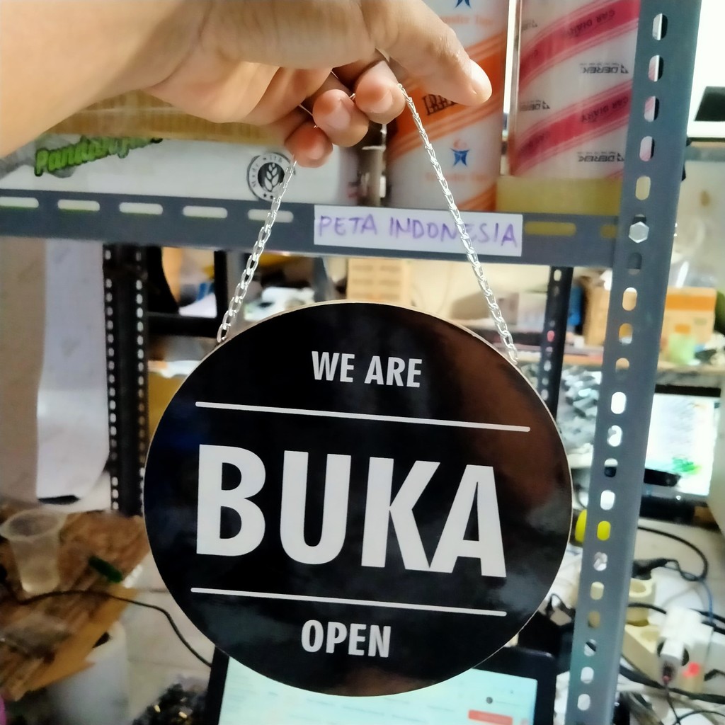 Jual sign buka tutup toko atau kantor | Shopee Indonesia