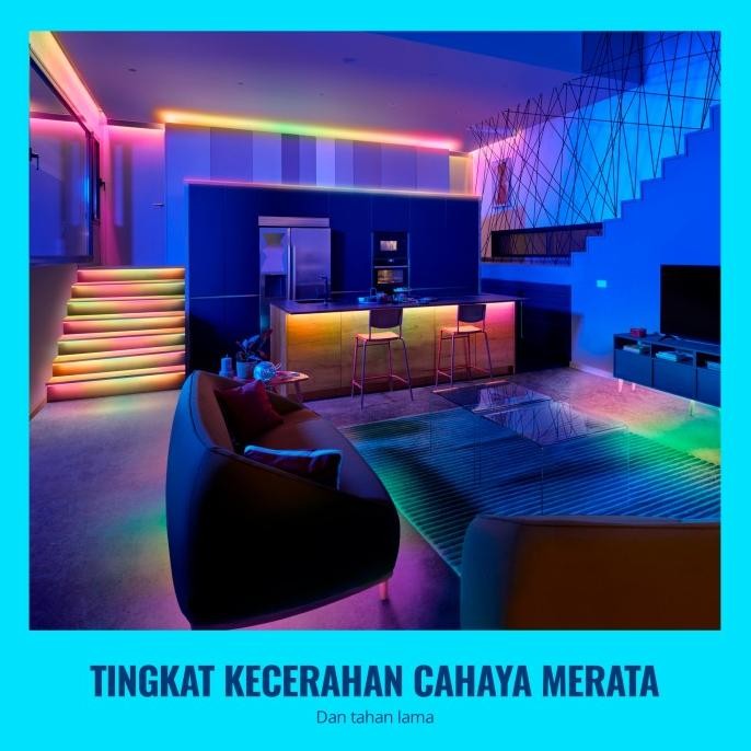 Jual Murah Wiz Lampu Smart Led Strip 5M Starter Kit Wifi Rgbic Adaptor Lampu Hias Tv | Shopee ...