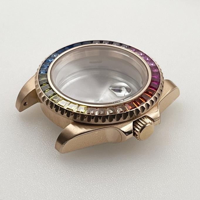 Jual Promo Seiko Mod Case Sub Rose Gold Rainbow Nh35 | Shopee Indonesia