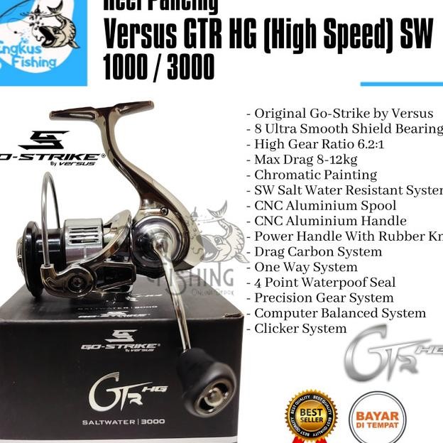 Jual Reel Pancing Go Trie Veru Gtr Hg 1 3 W 8 Bearing Power Handle | Shopee Indonesia