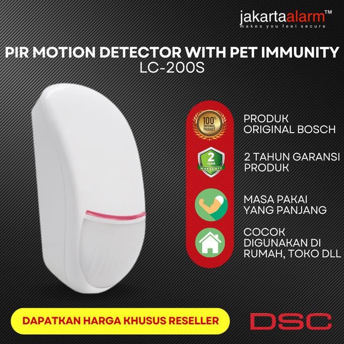 Jual Sensor Gerak PIR Motion Detector with Pet Immunity DSC LC-200S ...