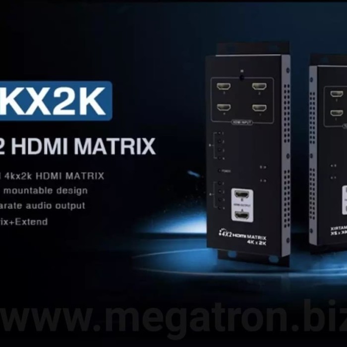 Jual 4K HDMI Matrix Switcher 4x2 (4-input & 2-output) - Wall Mountable | Shopee Indonesia