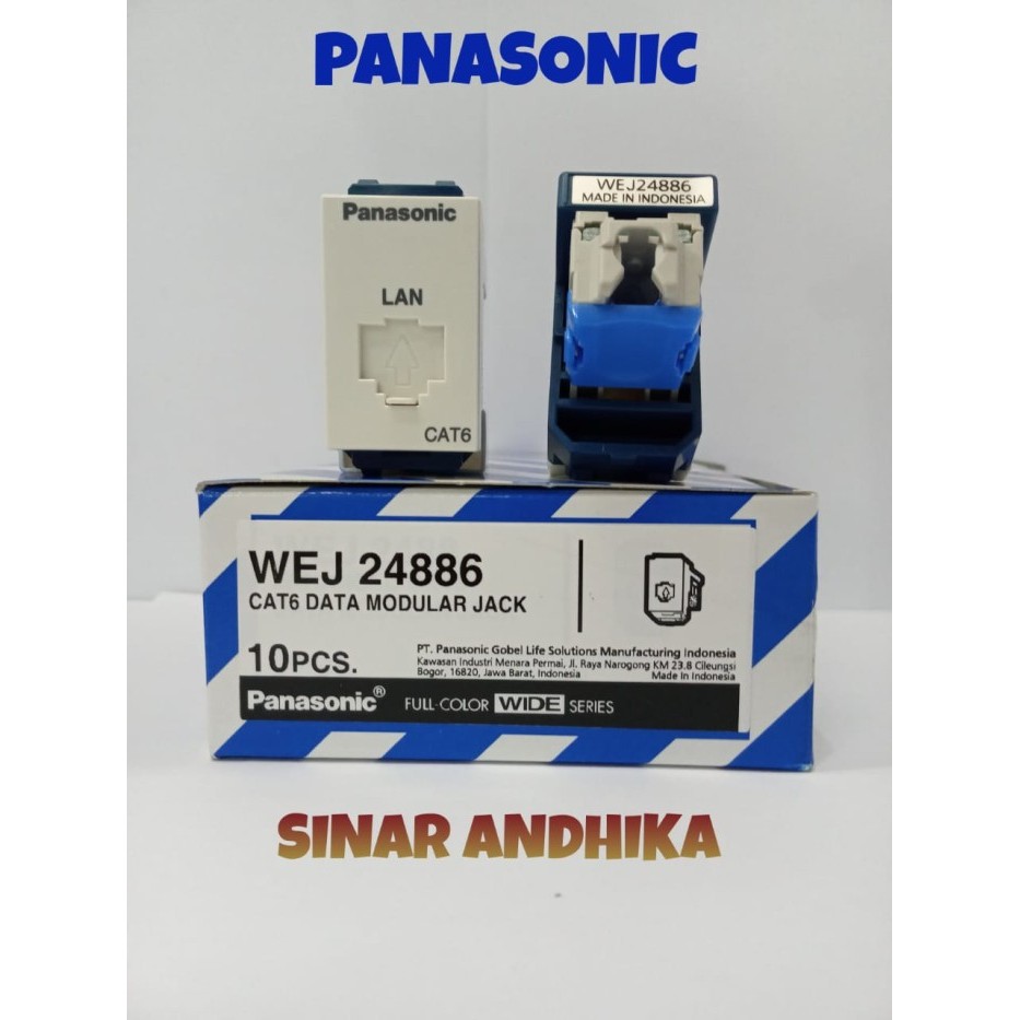 Jual Modul Data Panasonic Cat6 Putih Wej 24886 | Shopee Indonesia