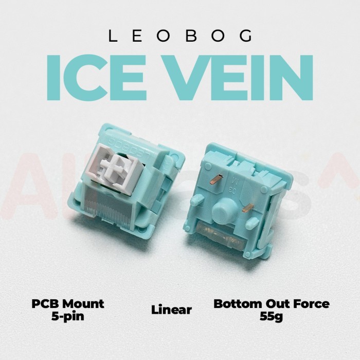 Jual TERBATAS LEOBOG Ice Vein Linear Switch 55g PCB Mount | Shopee ...