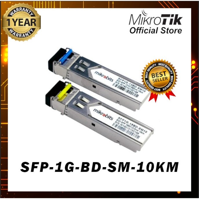 Jual Mikrotik Sfp-1G-Bd-Sm-10Km Mikrobits Sfp Transceiver Mikrotik | Shopee Indonesia