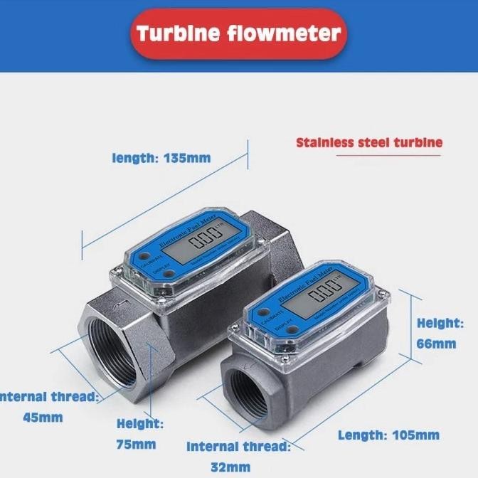 Jual Digital Turbine Flow Meter 1" Digital Turbine Flowmeters Semua Jenis Cairan | Shopee Indonesia