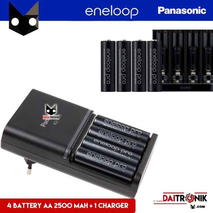 Jual Charger Kit Eneloop Pro Panasonic Bq-Cc55E Baterai Aa 2500 Quick ...